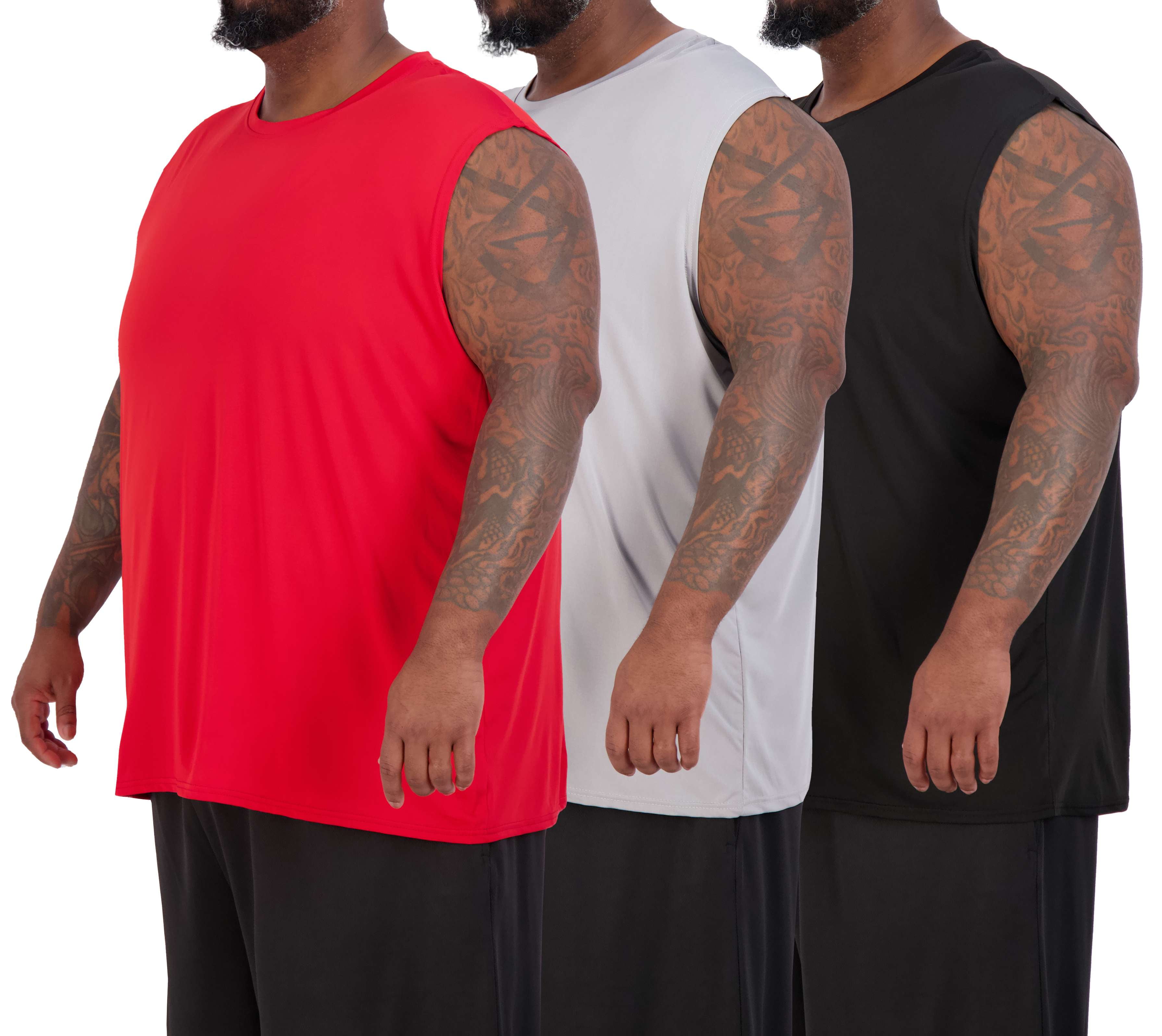 Real Essentials Men's Dry-Fit Tech Tank Tops, Athletic, Sizes S-5XLT ...