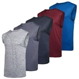 Real Essentials 3 & 5 Pack: Men's Dry-Fit Active Muscle Tank Top ...