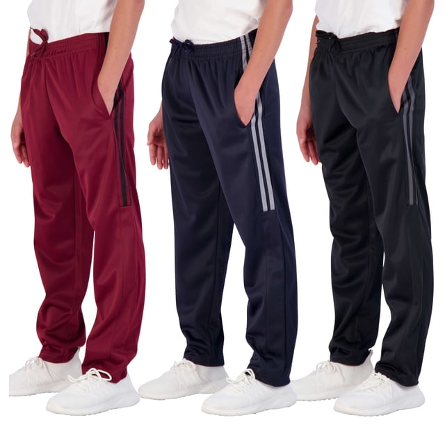 Free Shipping! 3 Pack: Boys' Tricot Open Bottom Fleece-Lined Sweatpants ...
