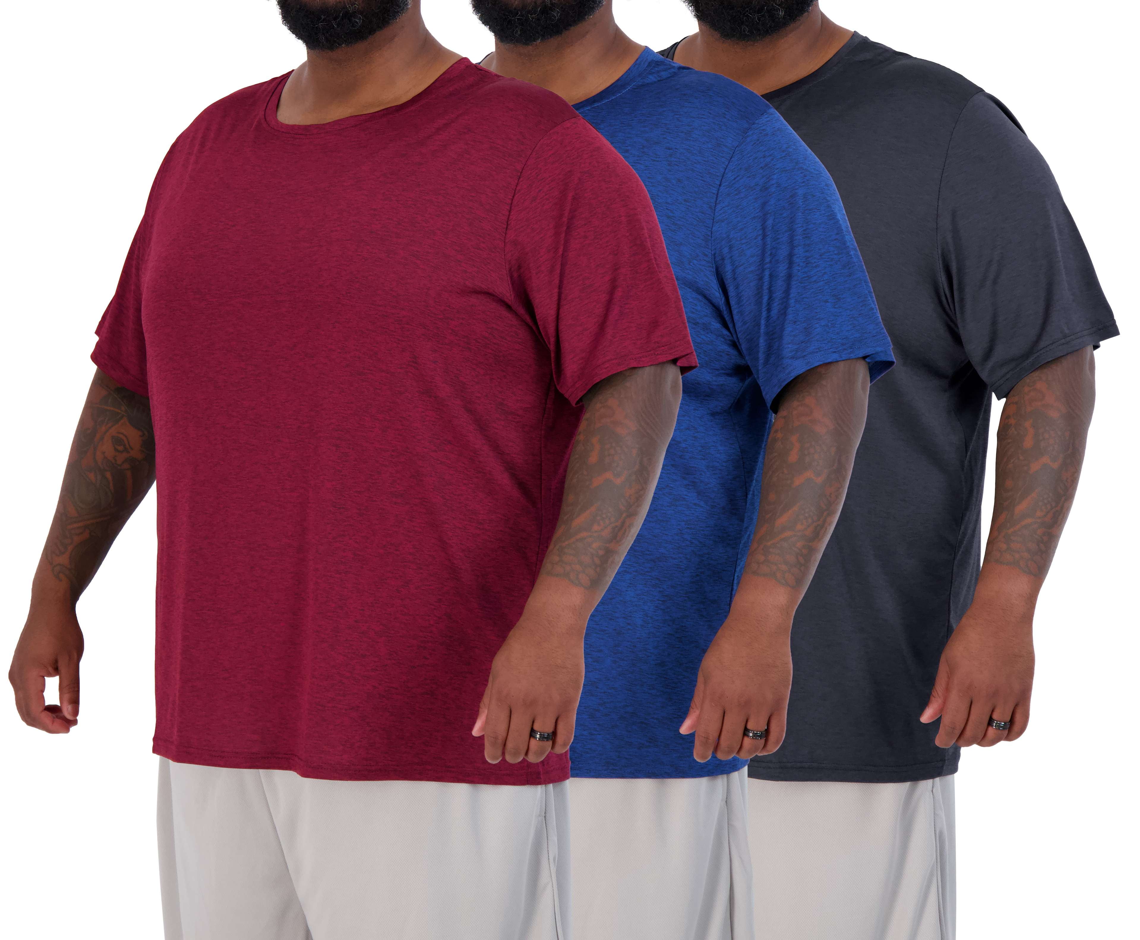 Real Essentials 3 Pack: Men’s Big & Tall Tech Stretch Long-Sleeve ...