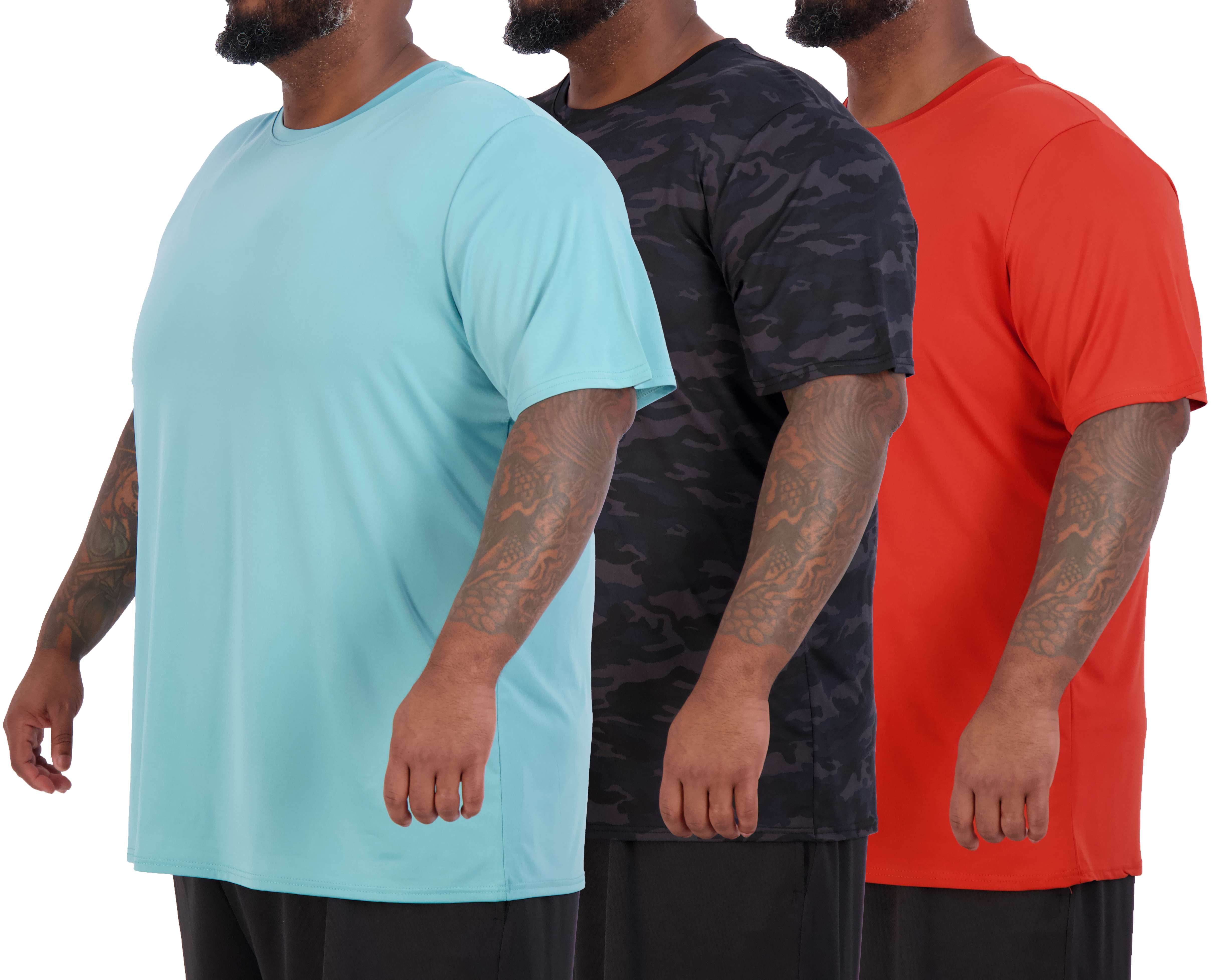 Real Essentials 3 Pack: Men’s Big & Tall Tech Stretch Long-Sleeve ...