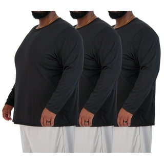 Real Essentials 3 Pack: Men’s Big & Tall Tech Stretch Long-Sleeve ...