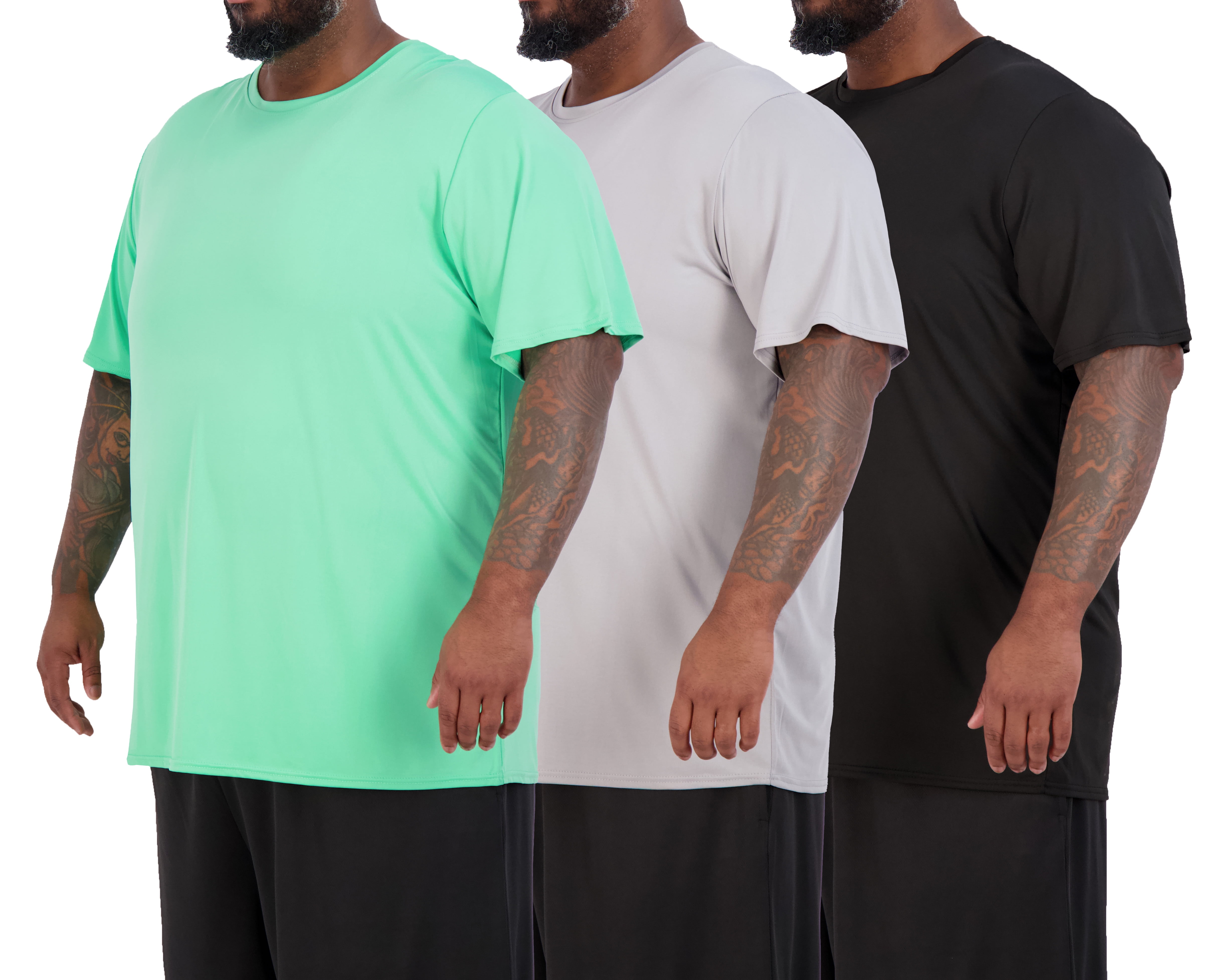 Real Essentials 3 Pack: Men’s Big & Tall Tech Stretch Long-Sleeve ...