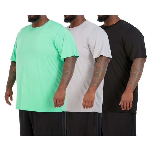 Real Essentials 3 Pack: Men’s Big & Tall Tech Stretch Long-Sleeve ...