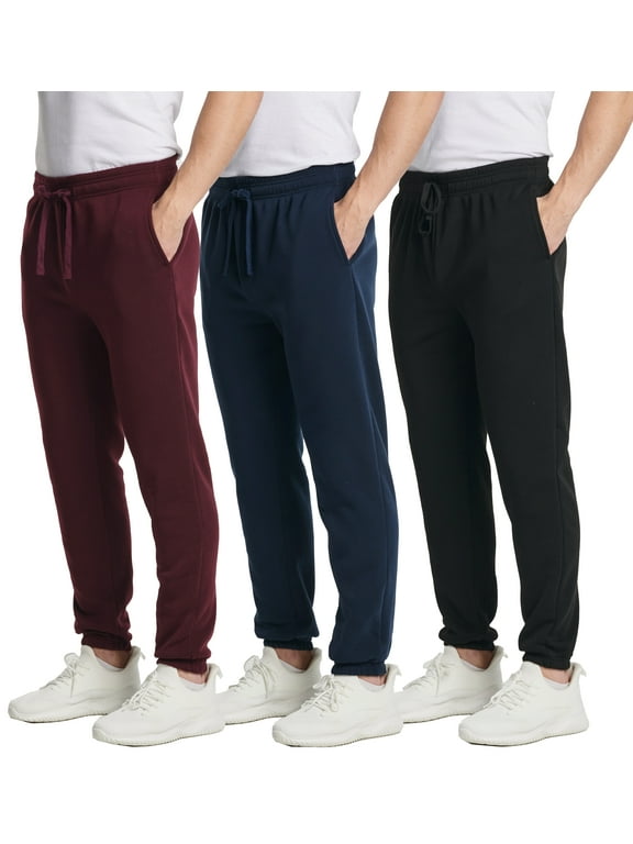 3 Pack: Women's Relaxed Fit Fleece Open Bottom Sweatpants Pockets ...