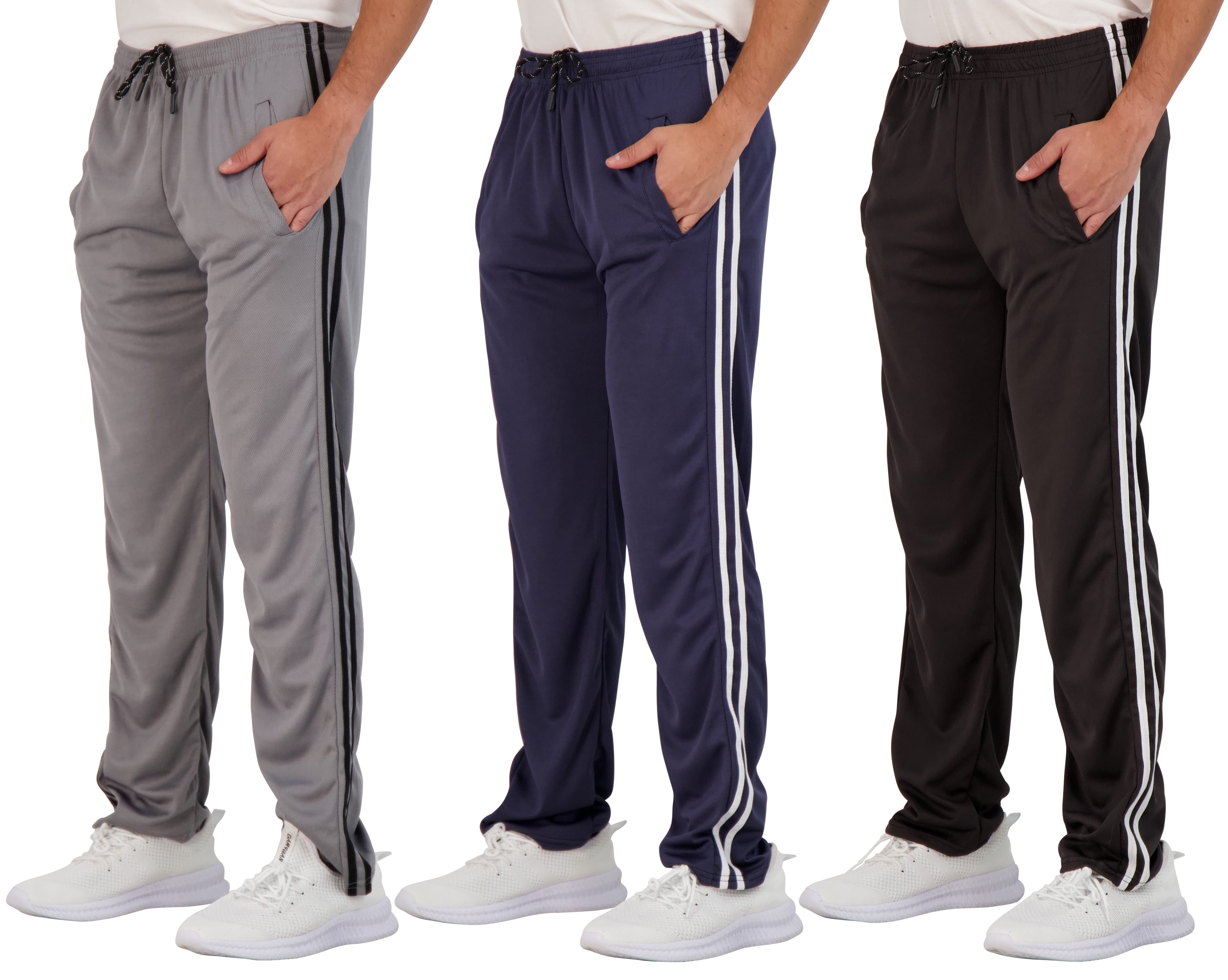 Real Essentials 3 Pack: Men's Mesh Athletic Gym Workout Lounge Open ...
