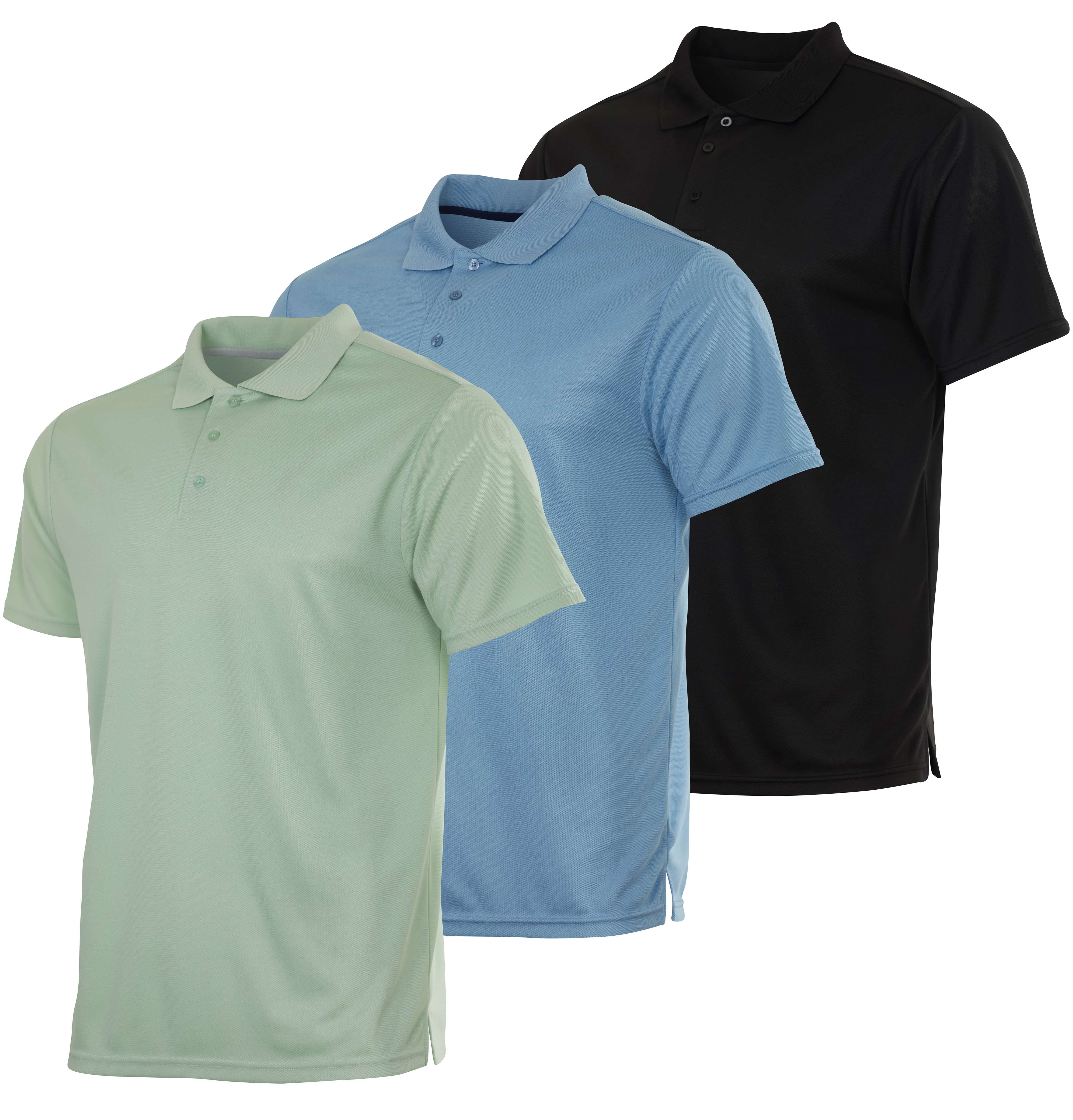 Real Essentials 3 Pack: Men's Quick-Dry Short Sleeve Athletic ...