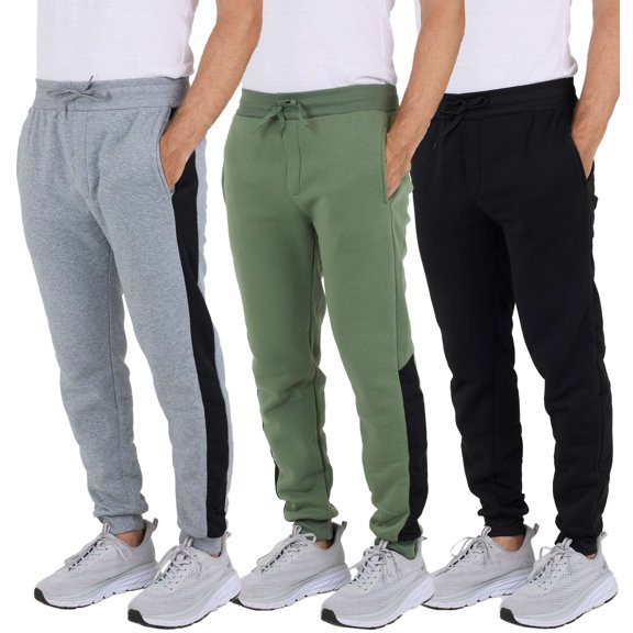 Real Essentials 3 Pack: Men's Tech Fleece Open Bottom Cargo Sweatpants ...