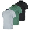 3-Pack Men's Regular-Fit Short Sleeve Pique Polo Shirts with Ribbed Collar & Armbands, Sizes S ...