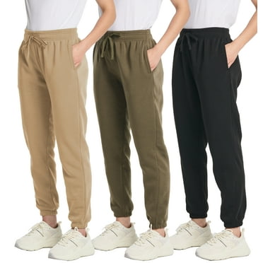 Real Essentials 3 Pack: Women's Ultra-Soft Lounge Joggers Athletic Yoga ...