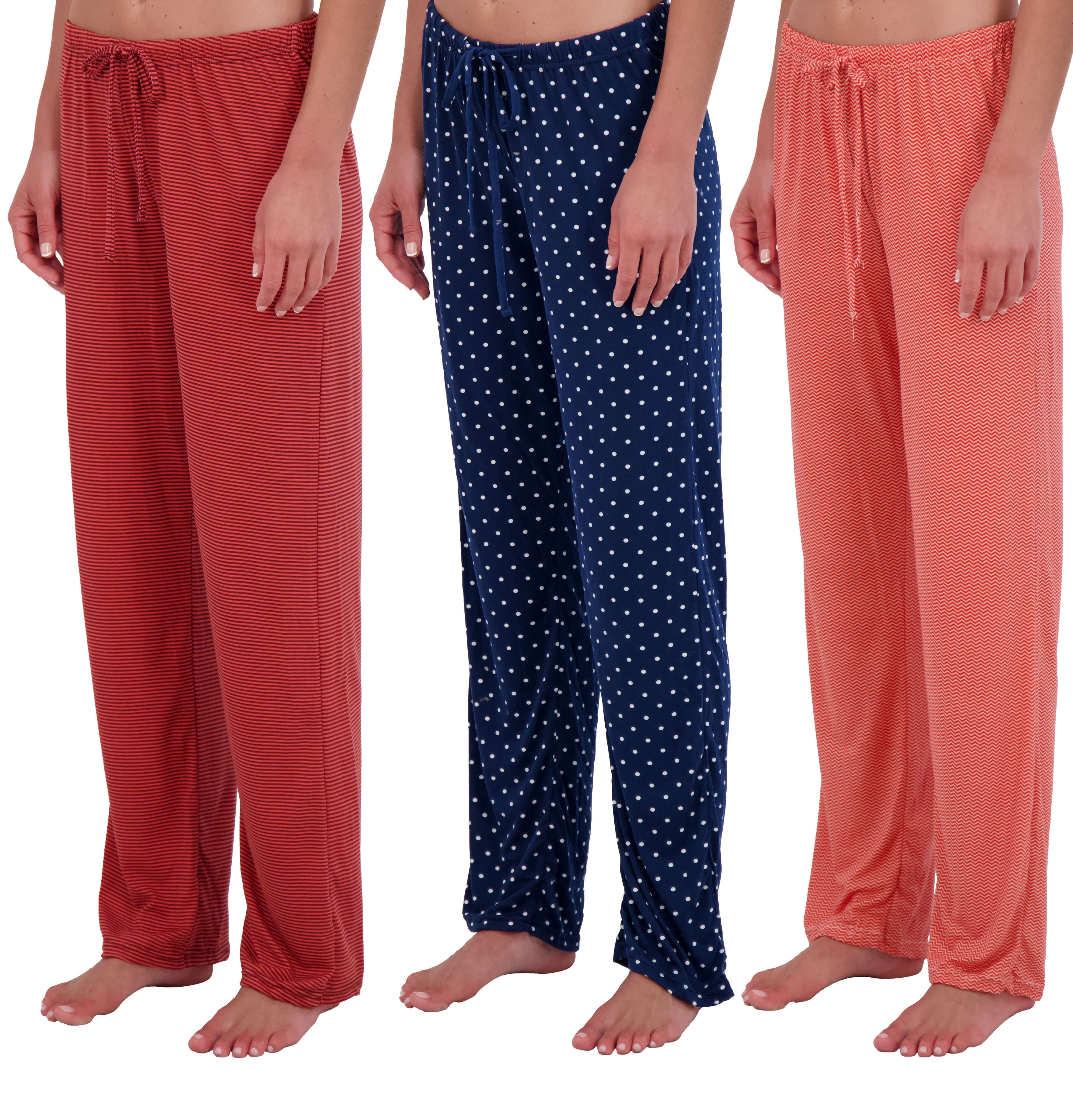 Real Essentials 3 Pack: Women’s Ultra-Soft Comfy Pajama Lounge Pants ...