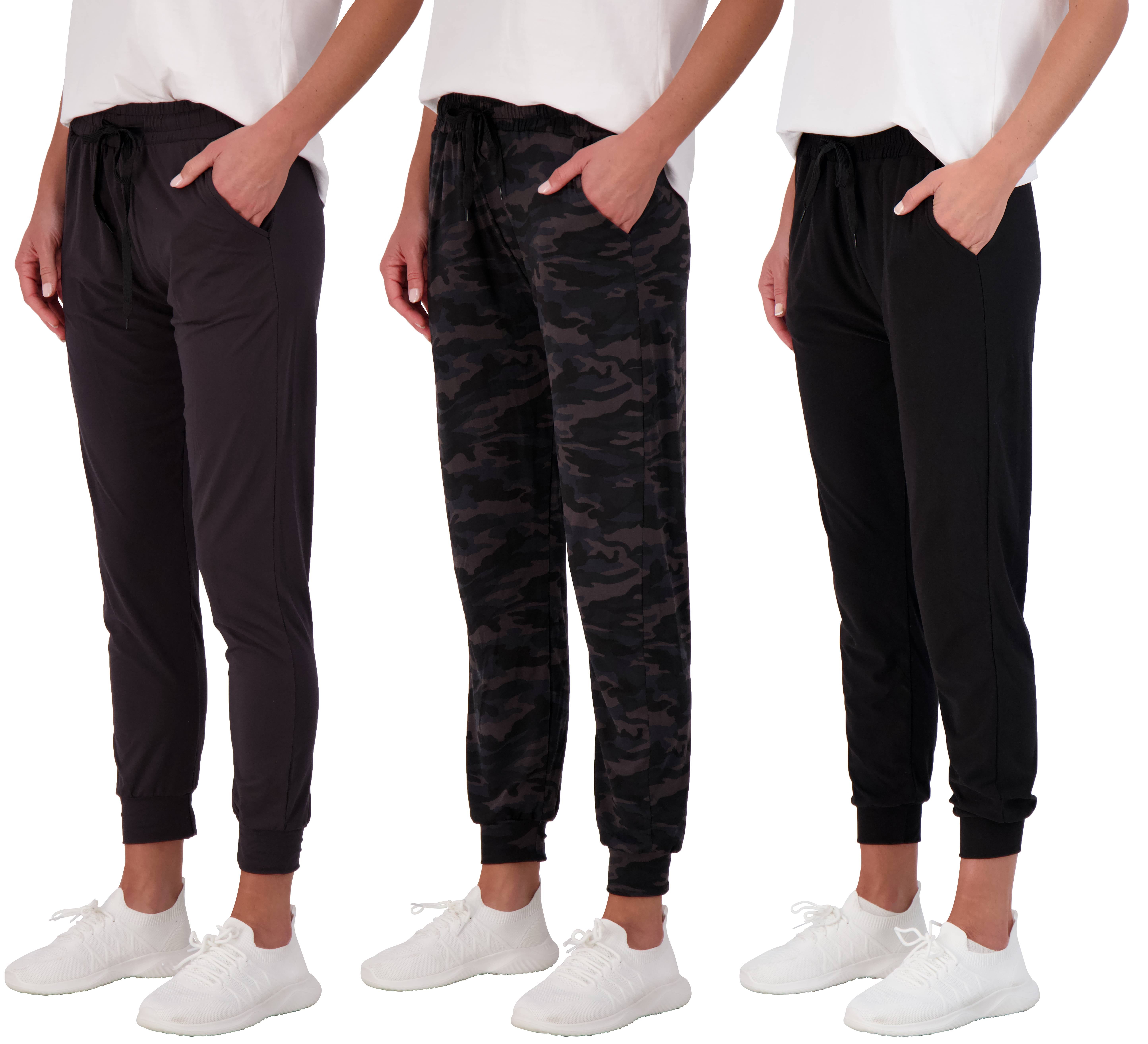 Real Essentials 3-Pack Women's Ultra-Soft Lounge Sweatpants with ...