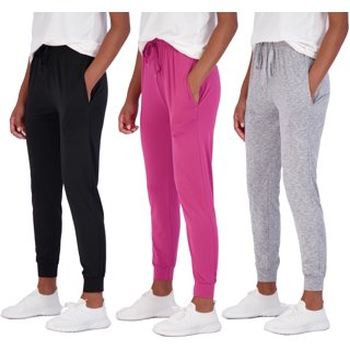 Real Essentials 3 Pack: Women's Ultra-Soft Lounge Joggers Athletic Yoga ...
