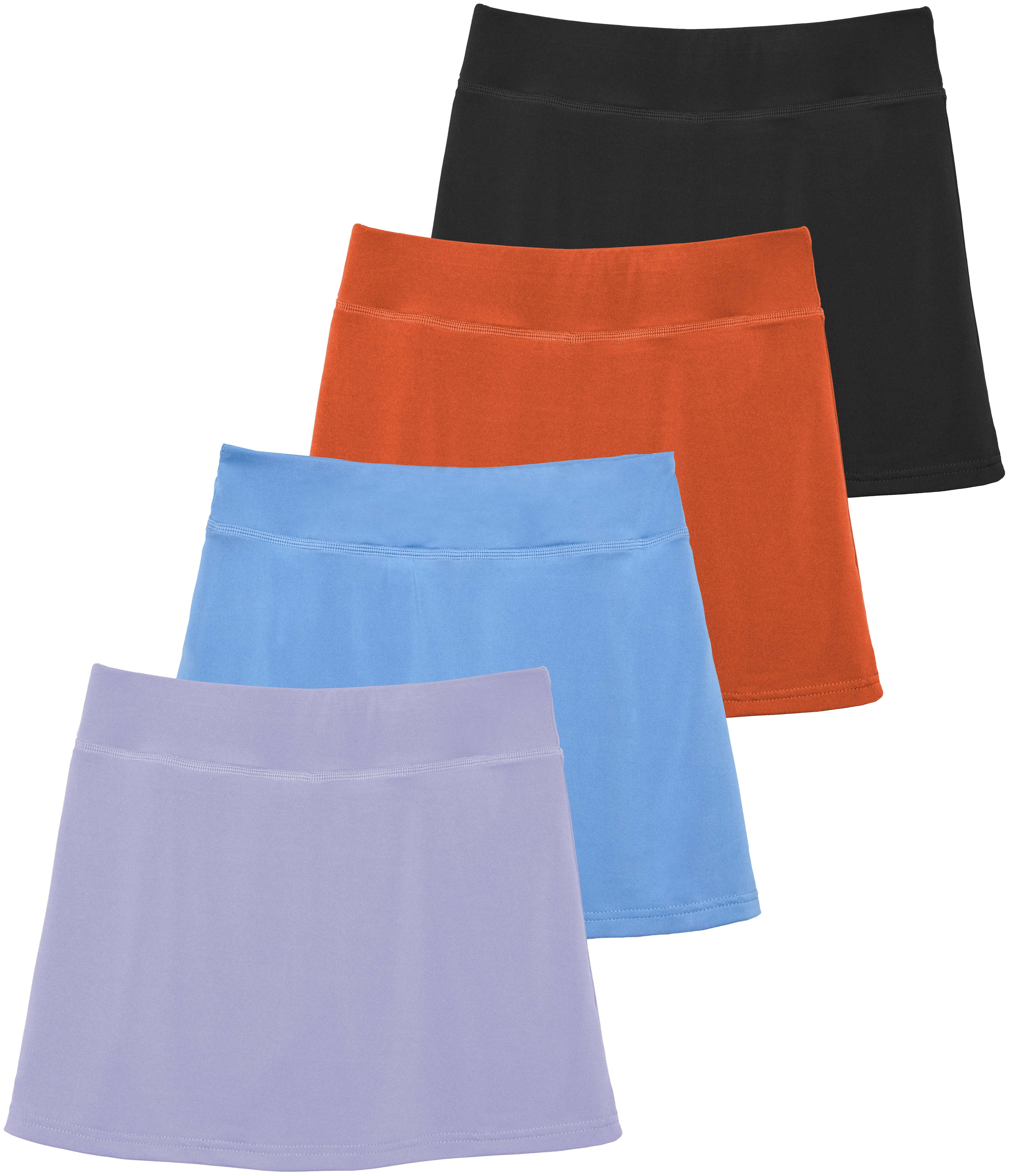 Real Essentials 4 Pack: Girls' Active Skirt Athletic Performance Skort ...