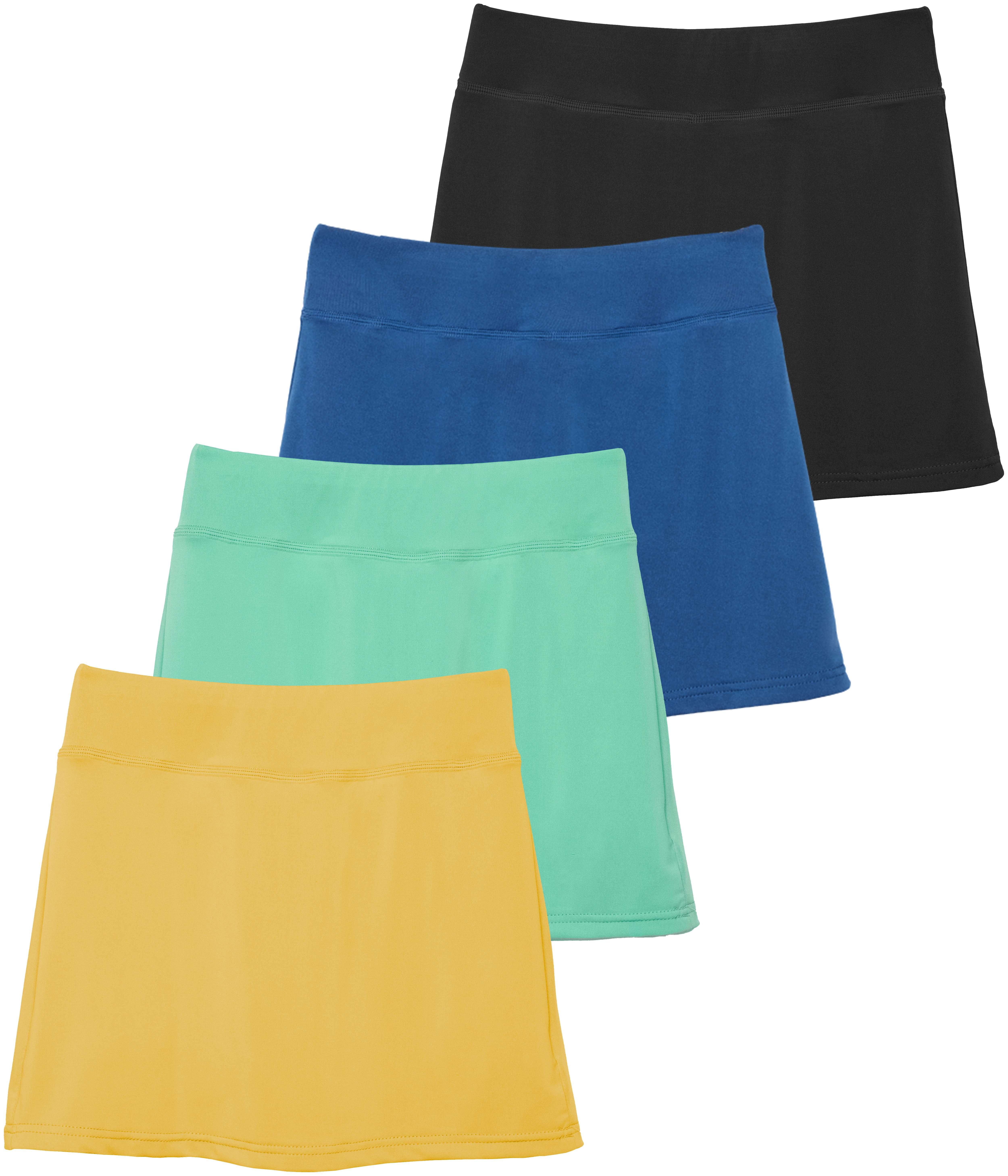 Real Essentials 4 Pack: Girls' Active Skirt Athletic Performance Skort ...