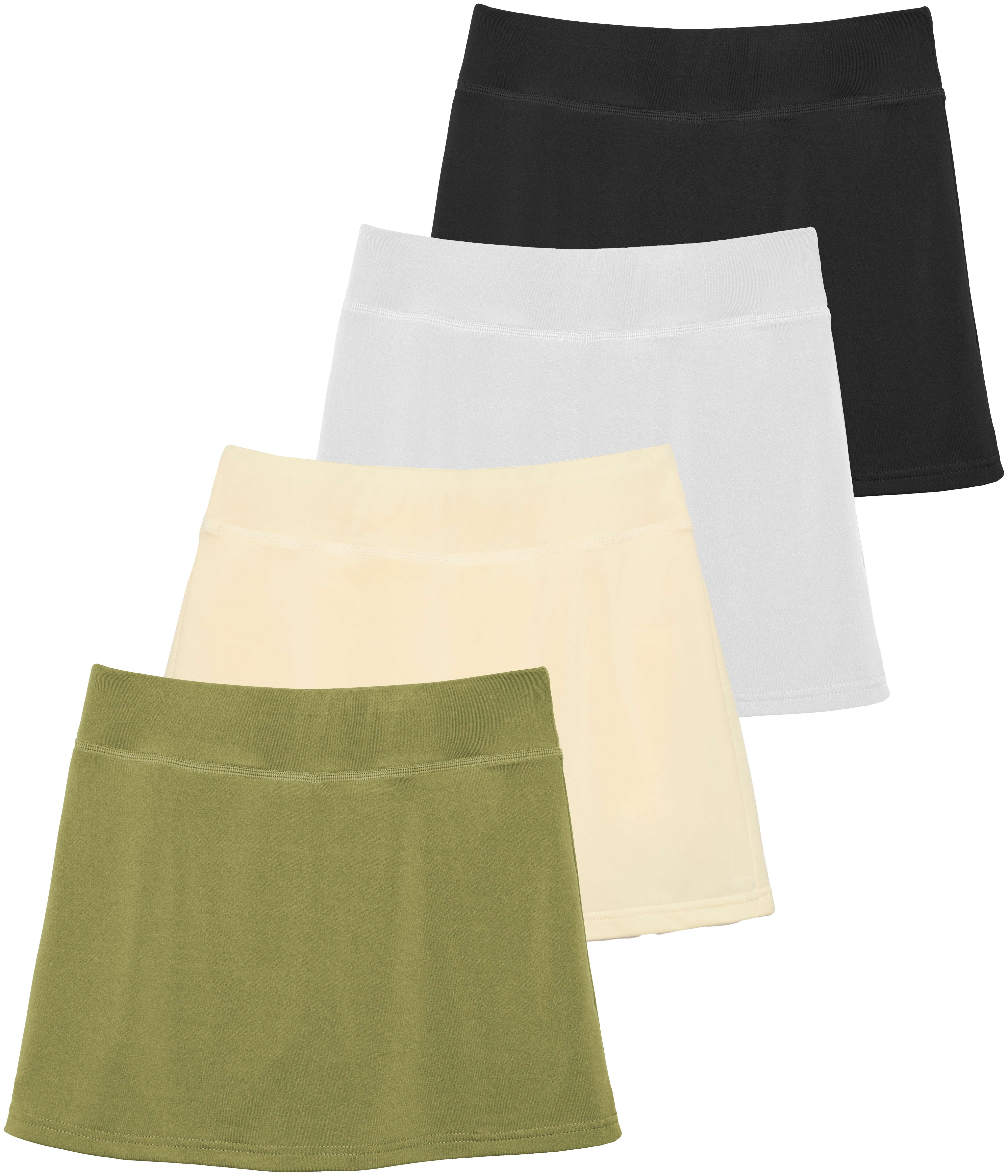 Real Essentials 4 Pack: Girls' Active Skirt Athletic Performance Skort ...