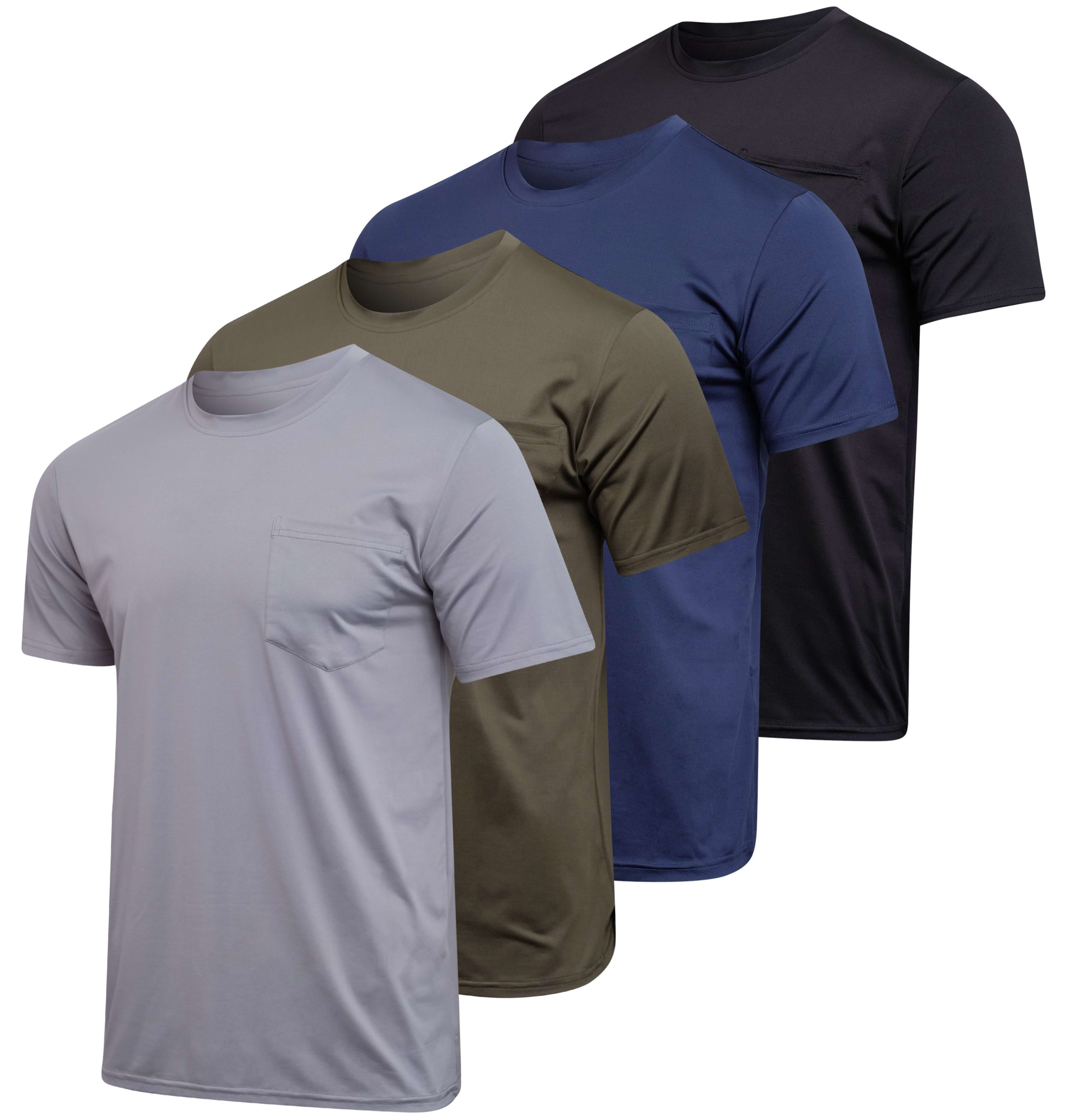 Free Shipping! Real Essentials 4 Pack: Men's Dry-Fit Short Sleeve ...