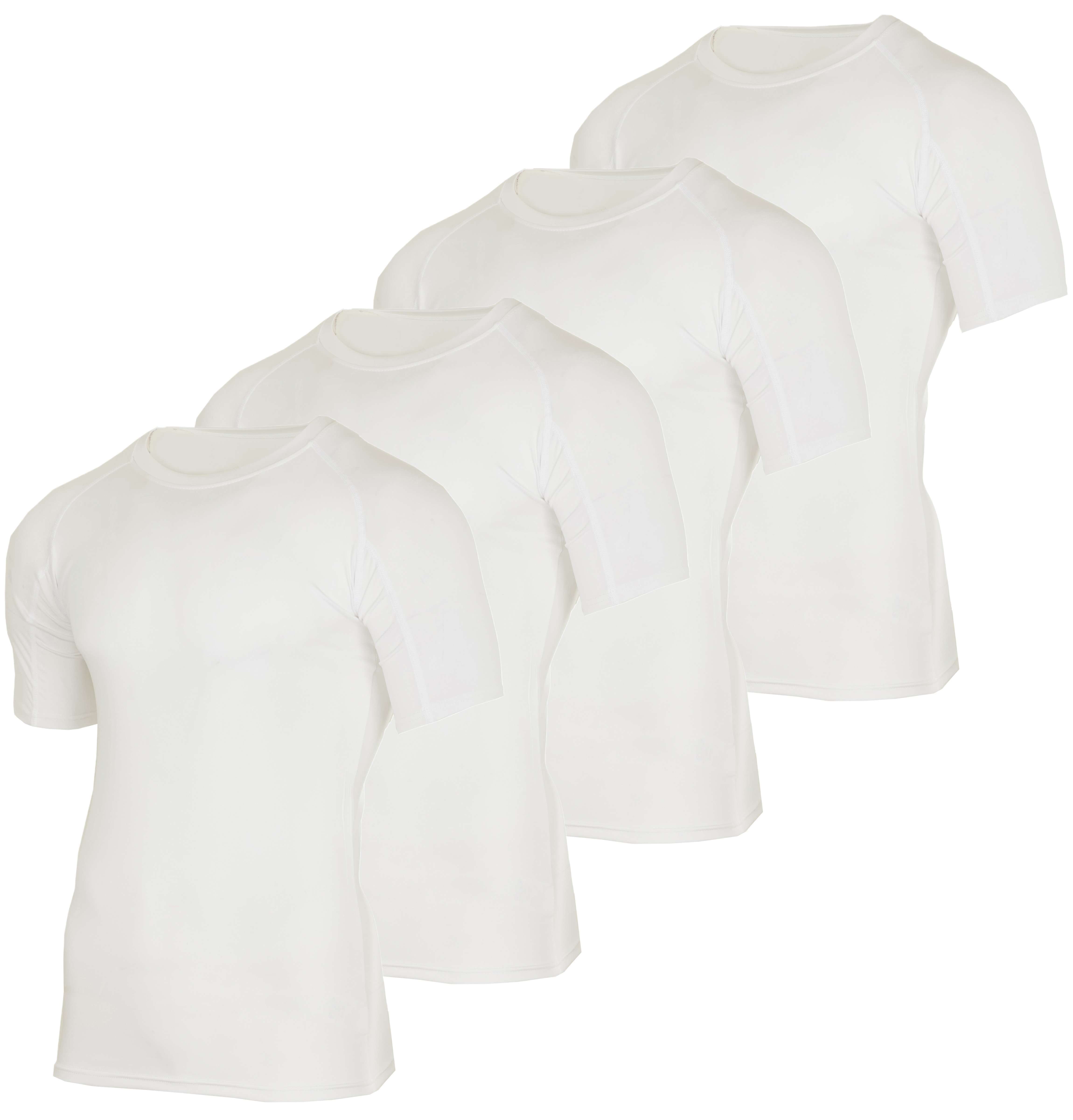 Real Essentials 4 Pack: Men's Short Sleeve Compression T-Shirt Base ...