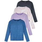 Real Essentials 4 Pack: Women's Dry-Fit Tech Stretch Long-Sleeve ...