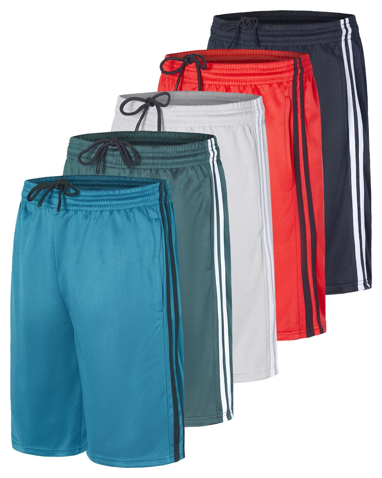 Real Essentials Boys' Athletic Basketball Shorts, Quick-Dry Fabric ...