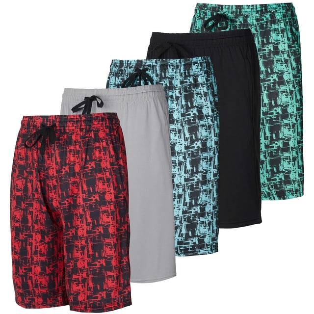 Real Essentials 5-Pack Boys' Dry-Fit Active Athletic Performance ...