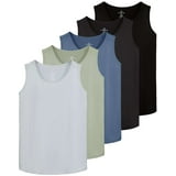 Real Essentials, Dry-Fit Muscle Tank Tops, 5 Pack, Big & Tall - Walmart.com