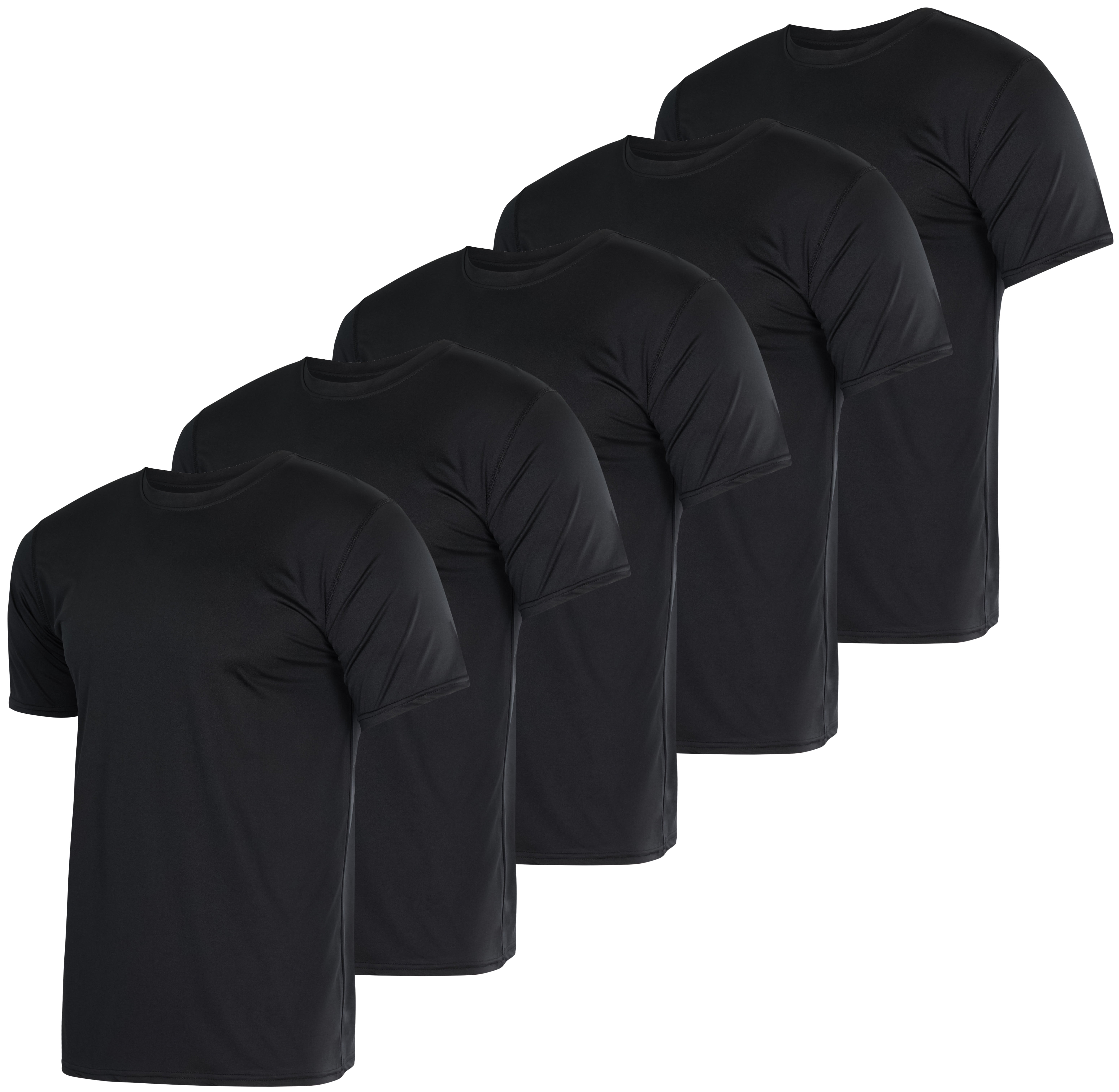 Real Essentials 5 Pack: Men’s Dry-Fit Moisture Wicking Active Athletic ...