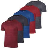 Real Essentials 5 Pack Men‚Äôs Short Sleeve Dry Fit Crew Neck T Shirt ...
