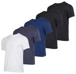 Real Essentials 5 Pack: Men’s V-Neck Dry-Fit Moisture Wicking Active ...