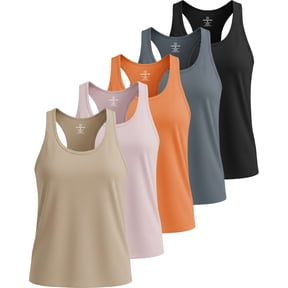 Real Essentials 5 Pack: Women's Crossback Keyhole Open Back Workout ...