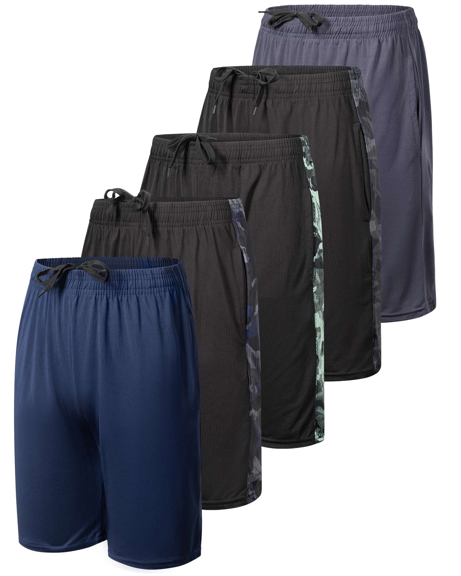 "Real Essentials Youth Basketball Shorts, Dry-Fit Athletic Shorts with ...