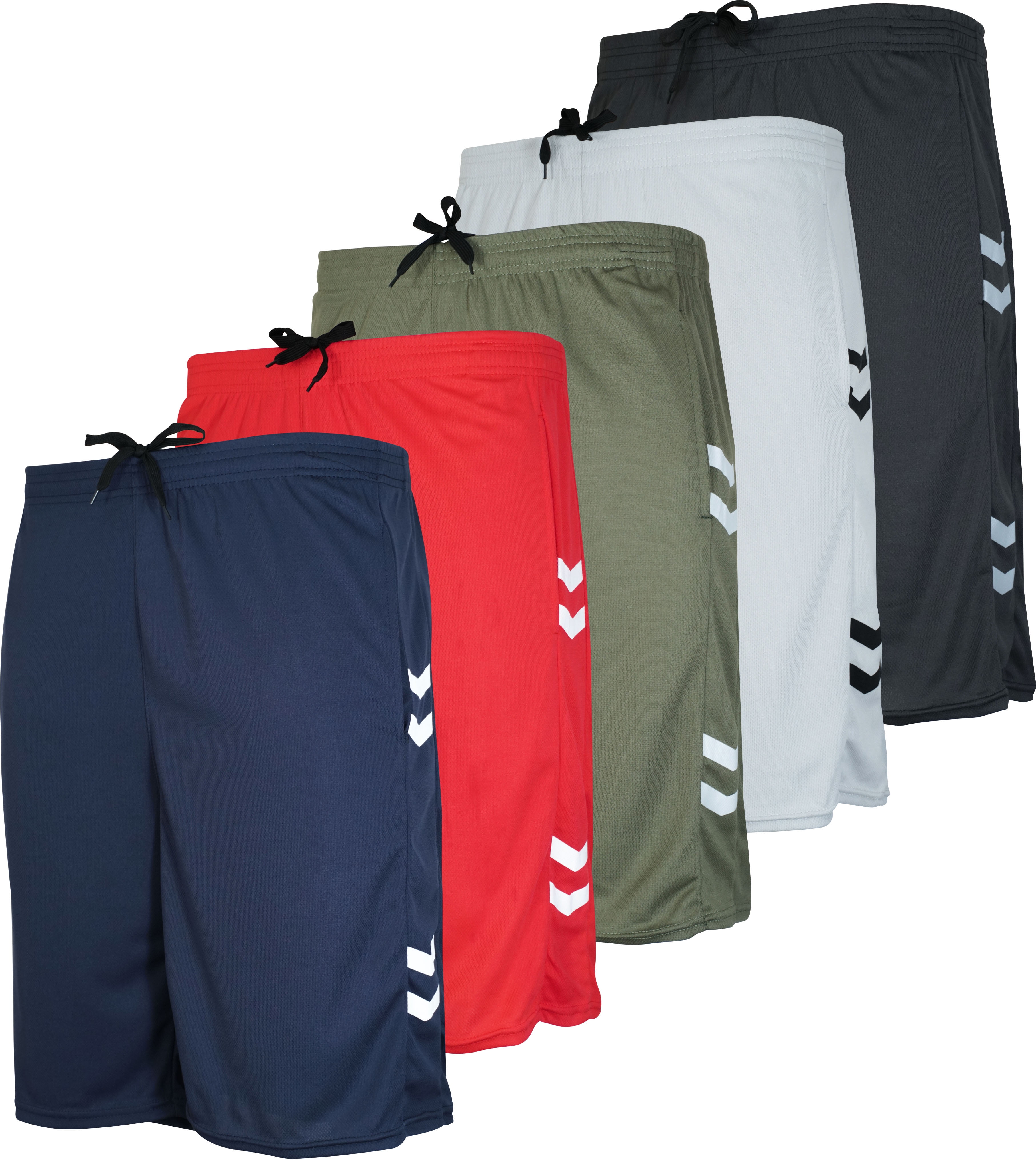 Real Essentials Boys Mesh Performance 5-Pack Shorts with Pockets, Sizes ...