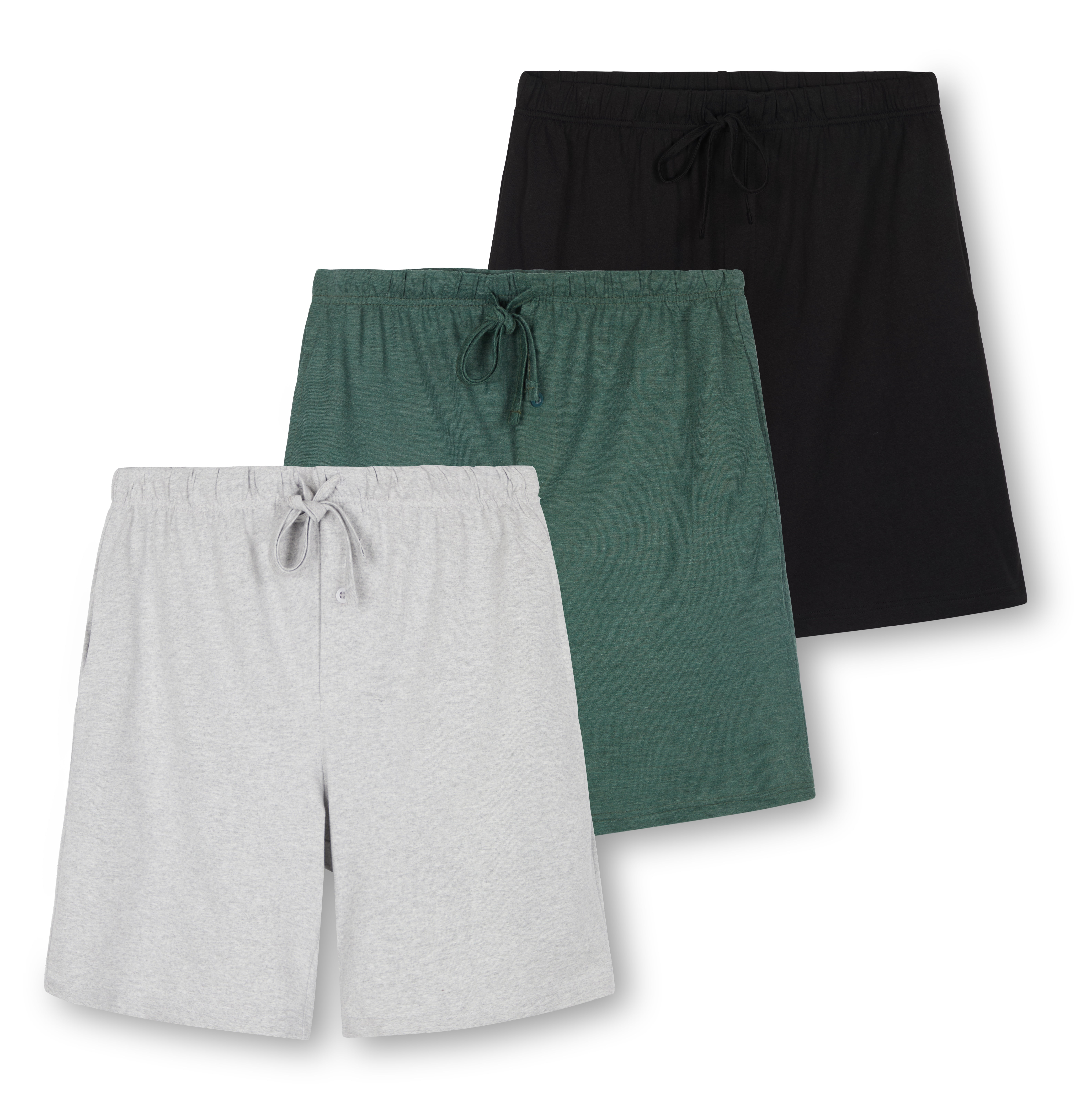 Brandclub - Real Essentials Men's 3-Pack Soft Knit Sleep Shorts, Sizes ...