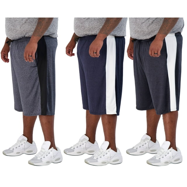 Real Essentials Men's Big & Tall 3-Pack Dry Fit & Mesh Active Athletic ...