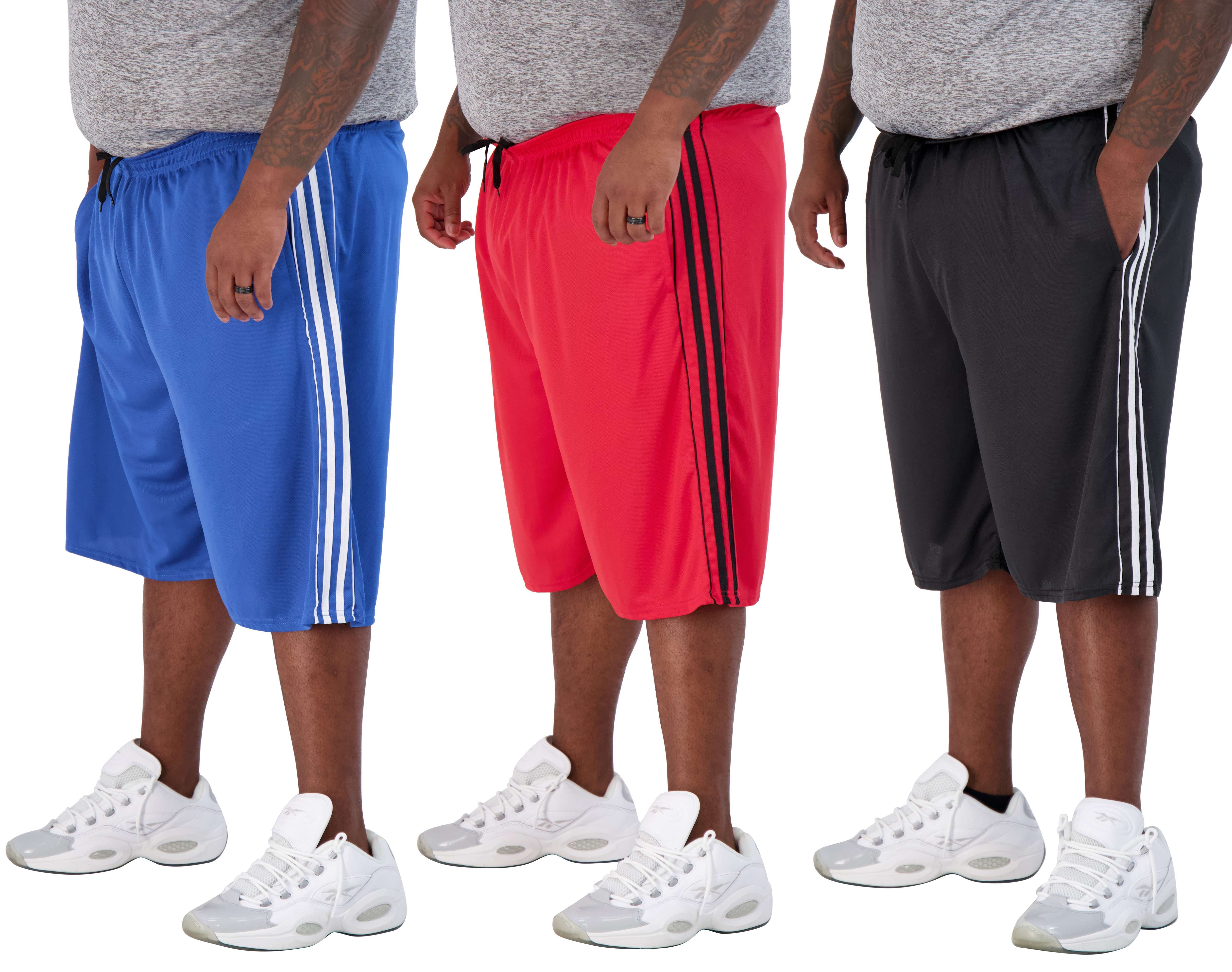 Real Essentials Men's Big & Tall 3-Pack Dry Fit & Mesh Active Athletic ...