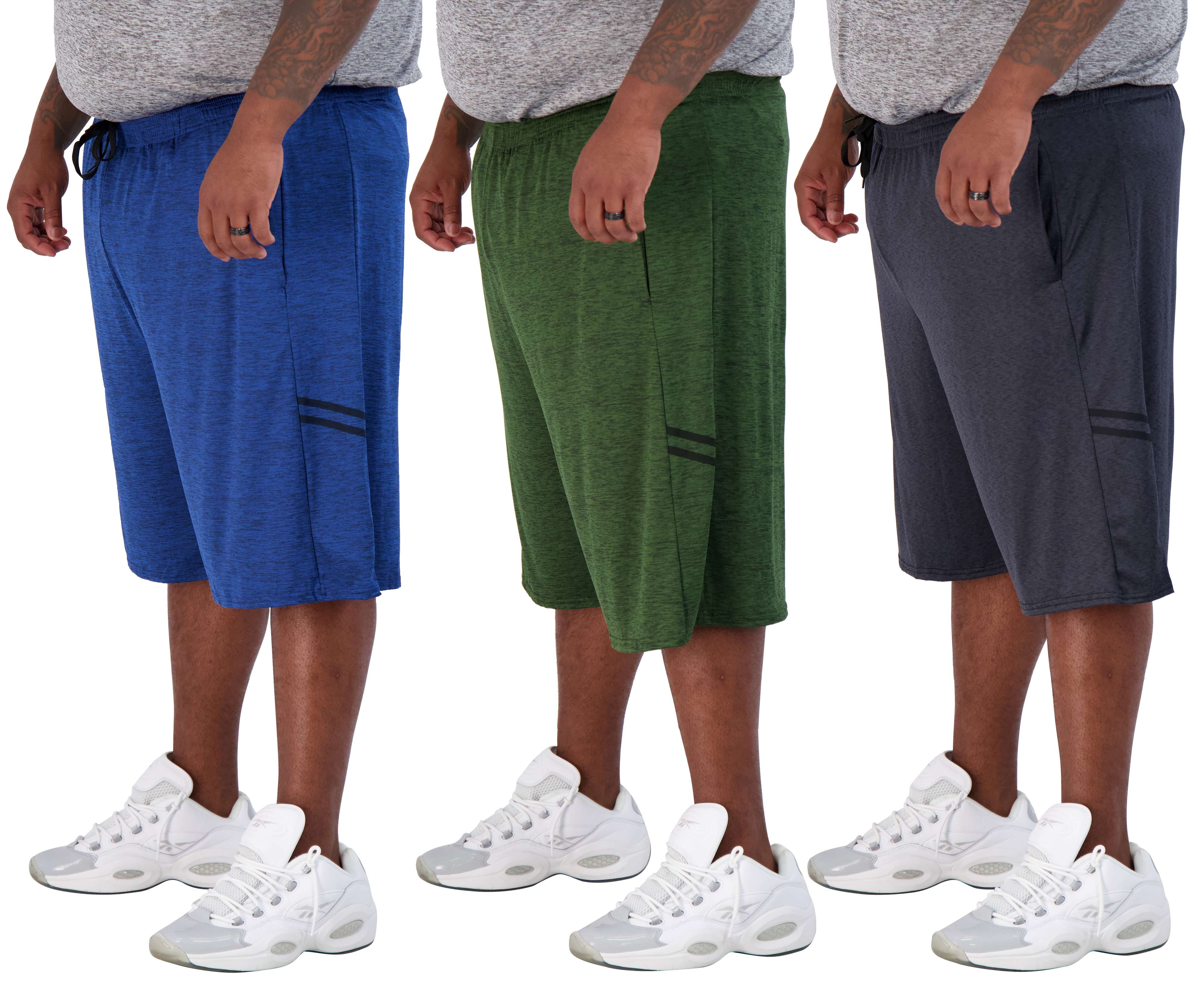 Real Essentials Men's Big & Tall 3-Pack Dry Fit & Mesh Active Athletic ...