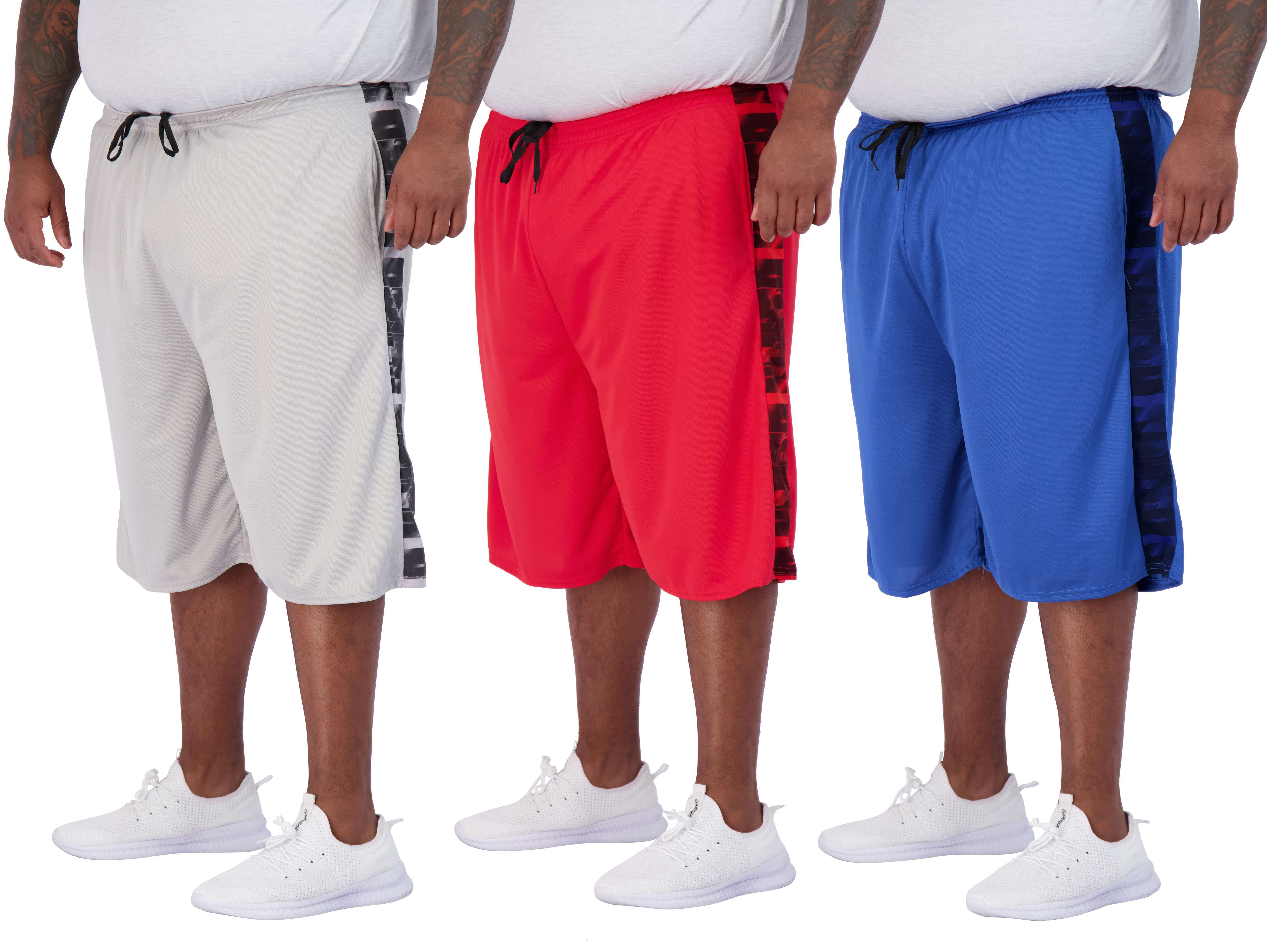 Real Essentials Men's Big & Tall Dry Fit Athletic Shorts, Gym ...