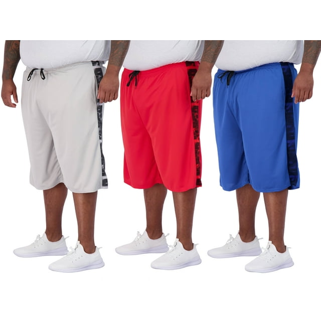 Real Essentials Men's Big & Tall 3-Pack Dry Fit & Mesh Active Athletic ...