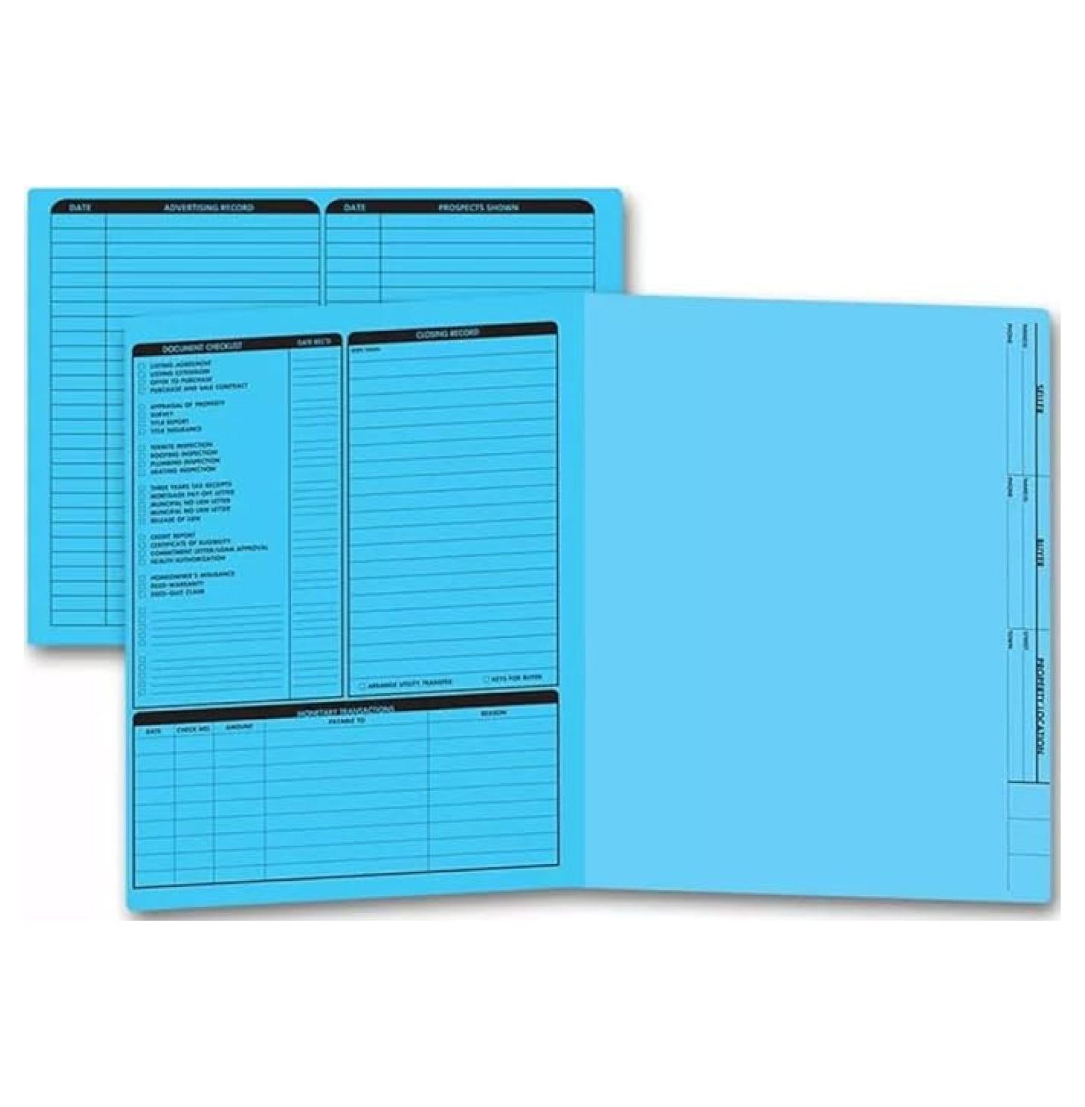 Real Estate Folders - 50 Pack Letter Size Left Panel - Property Listing ...
