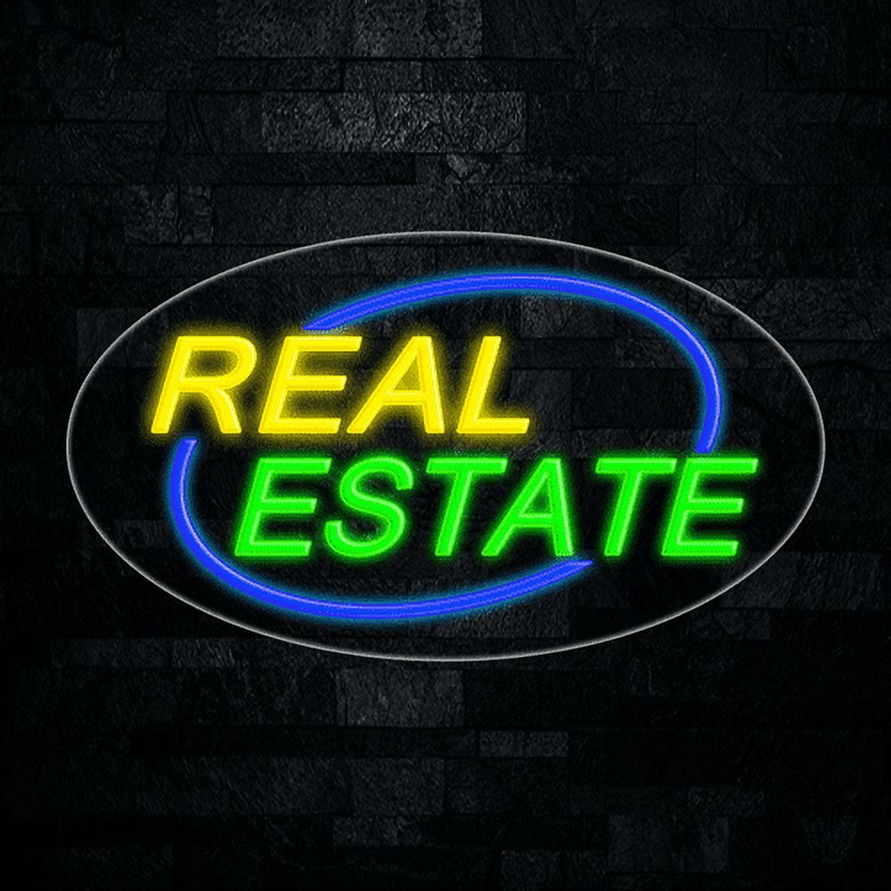 Real Estate LED Neon Sign 28"L x 16"H #34121 - Walmart.com