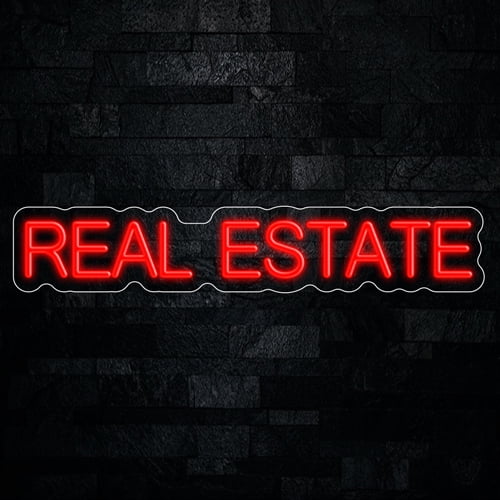 Real Estate Neon LED Sign 27"L x 5"H #32657 - Walmart.com