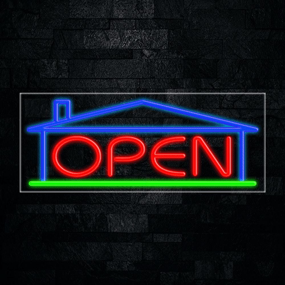 Real Estate Open-LED Neon Sign 30"L x 12"H #30955 - Walmart.com