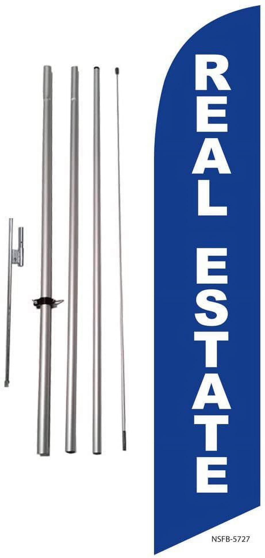 Real Estate Property Marker Feather Banner Swooper Flag Kit, Includes ...