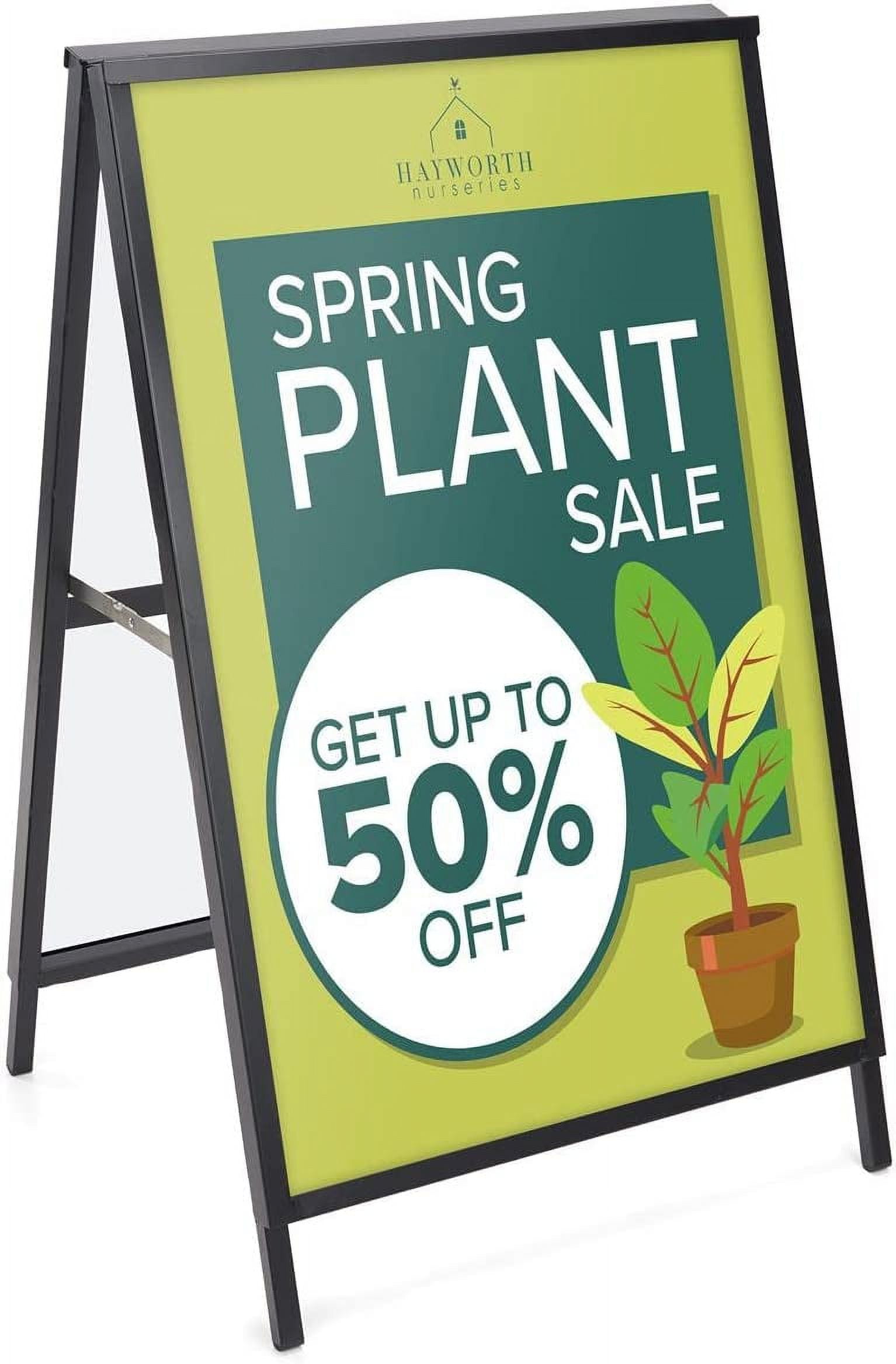 Real Estate Sign 24”w x 40”h x 24-1/2”d Black Coated Steel Metal ...