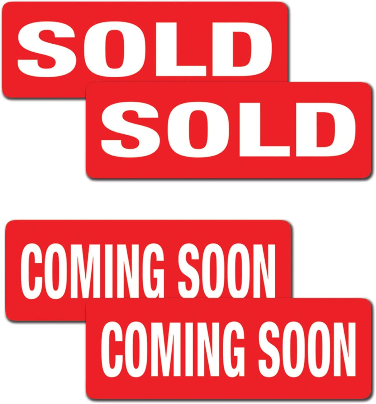 Real Estate Sign Rider Magnets (2 Pairs) | 6 inch x 18 inch Per Magnet ...