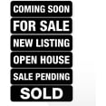 Real Estate Sign Riders | Set of 6 Aluminum (Metal) or Coro (Plastic ...