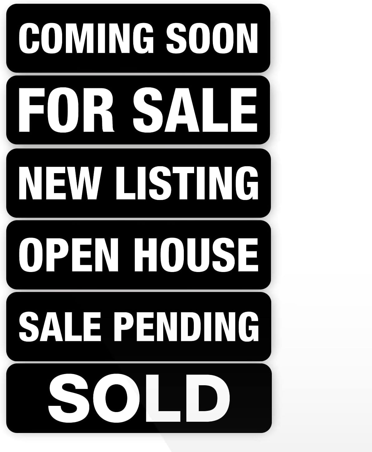 Real Estate Sign Riders | Set of 6 Aluminum (Metal) or Coro (Plastic ...