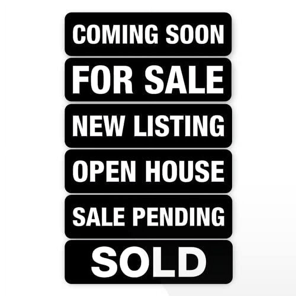 Real Estate Sign Riders | Set of 6 Aluminum (Metal) Printed Signs with ...