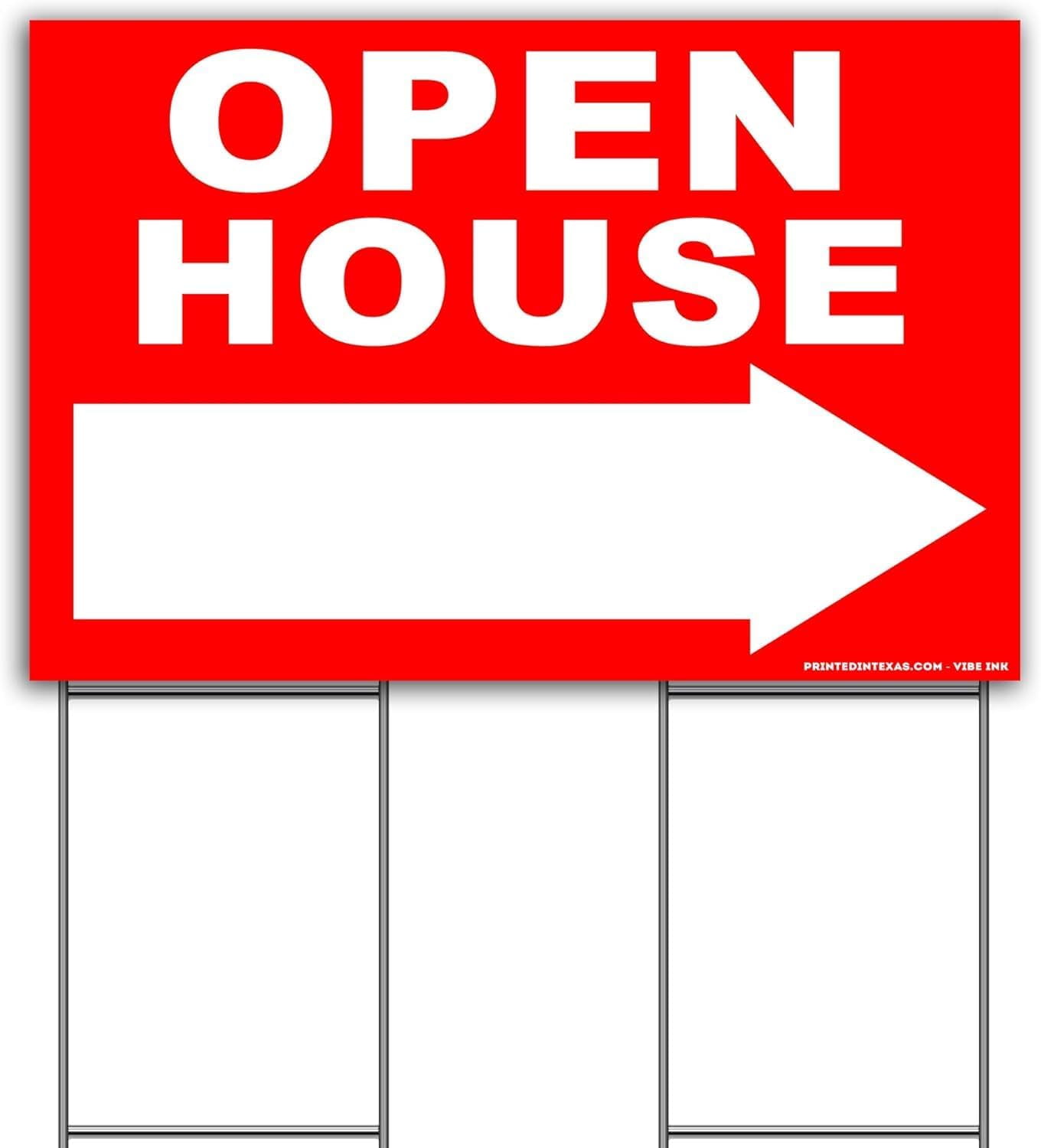 Real Estate Signs 36"x24" Extra-Large Yard Signs, Waterproof, Double ...