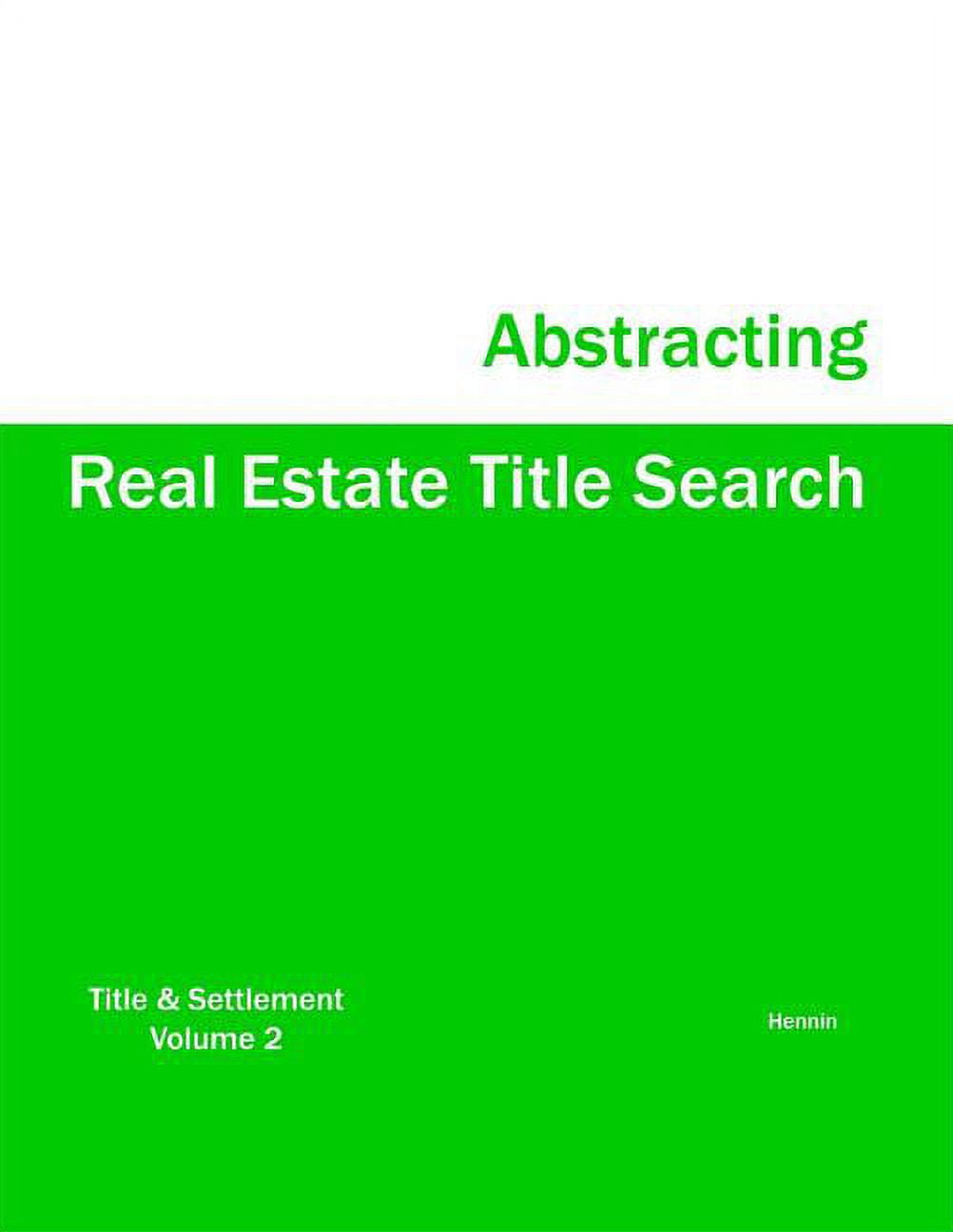 Real Estate Title Search Abstracting (Paperback) - Walmart.com